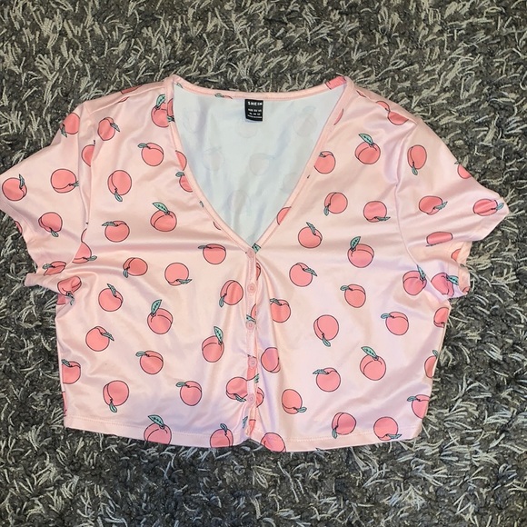 SHEIN | Tops | Shein Peach Crop Top Size Xl | Poshmark